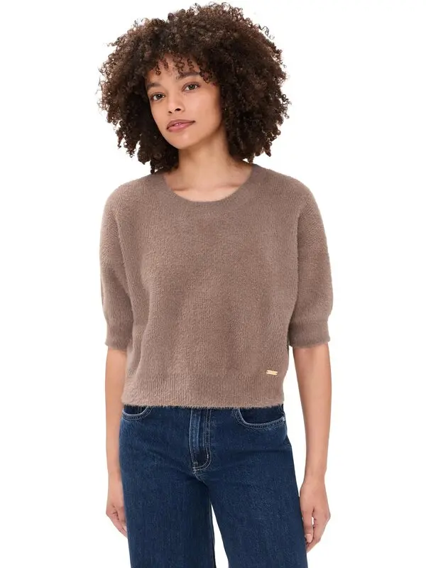 L'Agence Guinevere Crop Crew Pullover - Cardamom