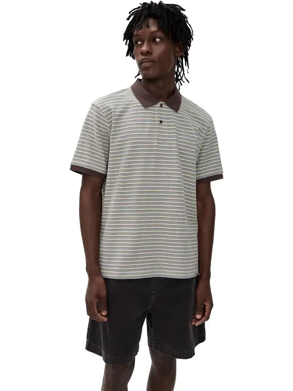 Carhartt Work In Progress Short Sleeve Dion Polo - Dion Stripe/wax