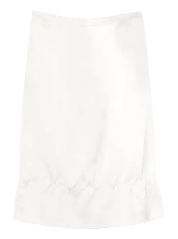 TOTEME Layered Satin Midi Skirt - Neutrals
