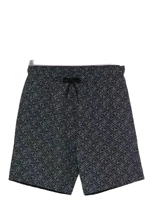 EA7 Logo-print Swim Shorts - Black