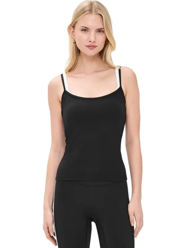FORM Layered Tank - Black W/ White Contrast