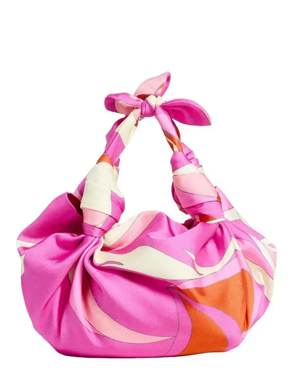 NLA COLLECTION Knot Top Handle Bag - Pink Swirl