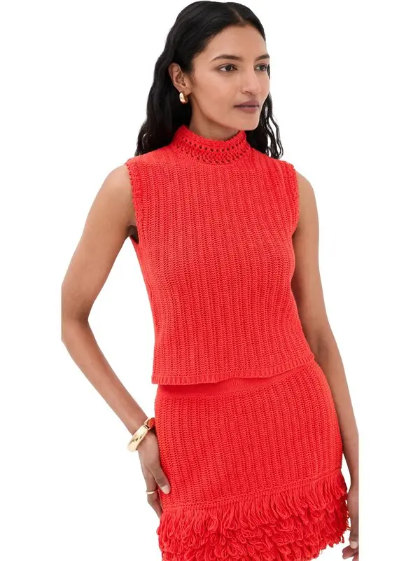 DE LORETA Agata Top - Red