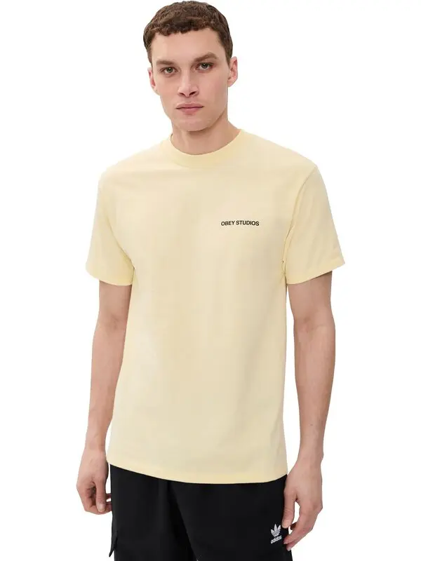 Obey Moves Of Life Tee - Pale Yellow