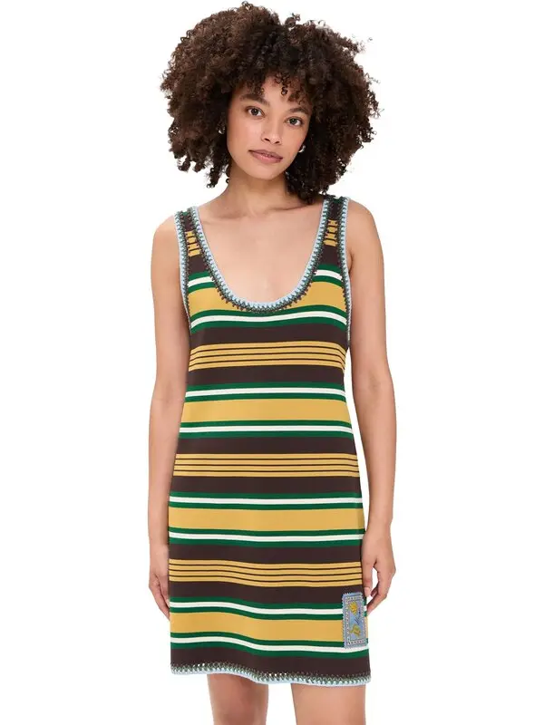 ALEMAIS Clover Knit Mini Dress - Stripe