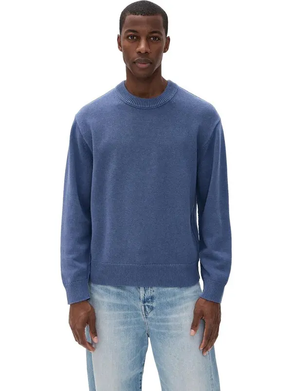 ALEX MILL Gabriel Crew Neck Sweater - Worn Denim