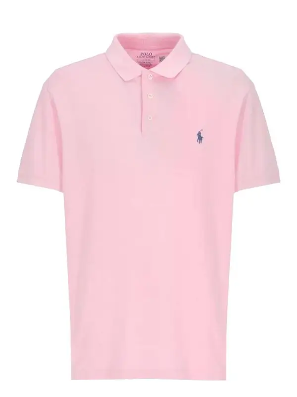 Polo Ralph Lauren Embroidered-logo Cotton Polo Shirt - Pink