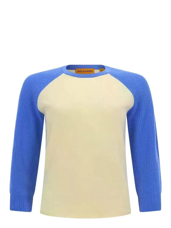 Guest In Residence Two-tone Long-sleeve Top - Neutrals