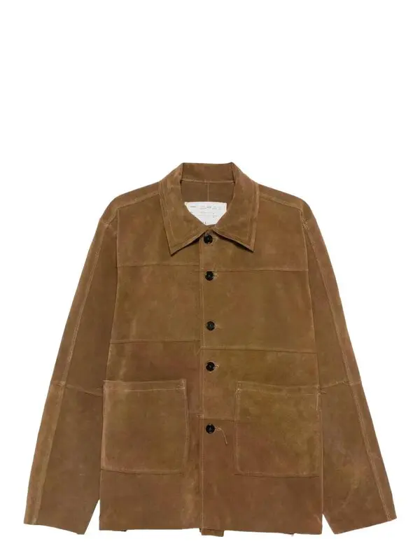 CAMIEL FORTGENS Button Patch Pocket Jacket - Brown
