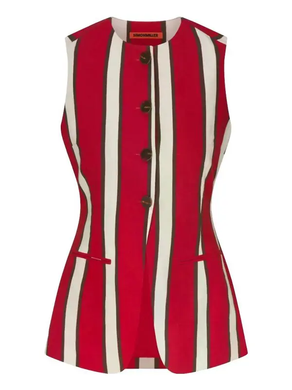 SIMONMILLER Del Mar Striped Top - Red