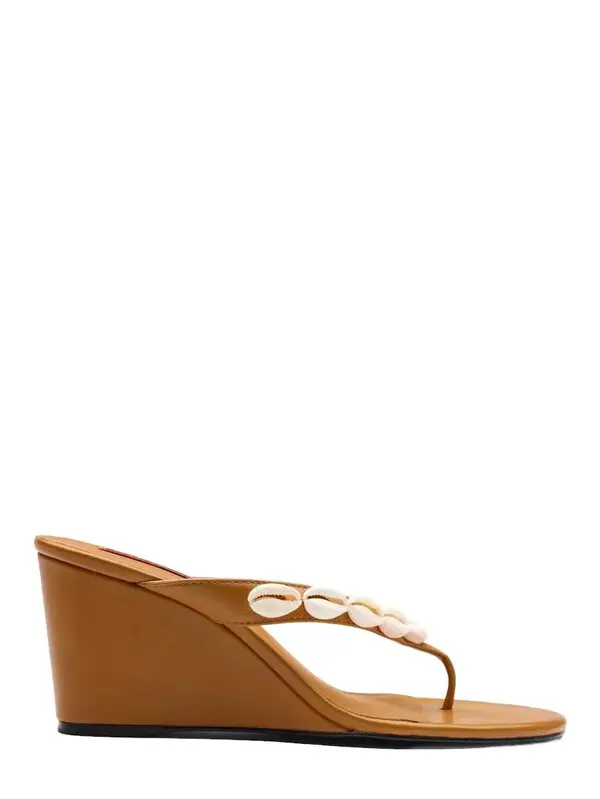 SIMONMILLER Soleil Round-toe Wedge Sandals - Brown