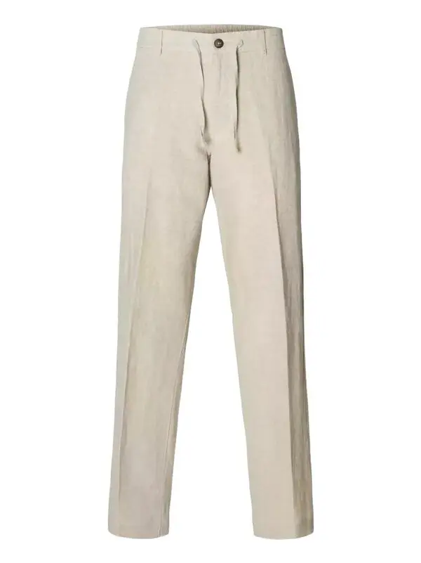 SELECTED Straight Trousers - White