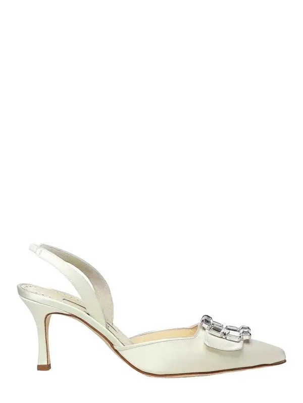 Manolo Blahnik Mayjousli Slingback Pumps - Neutrals