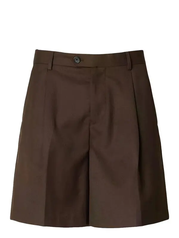 SELECTED Pleated Shorts - Brown