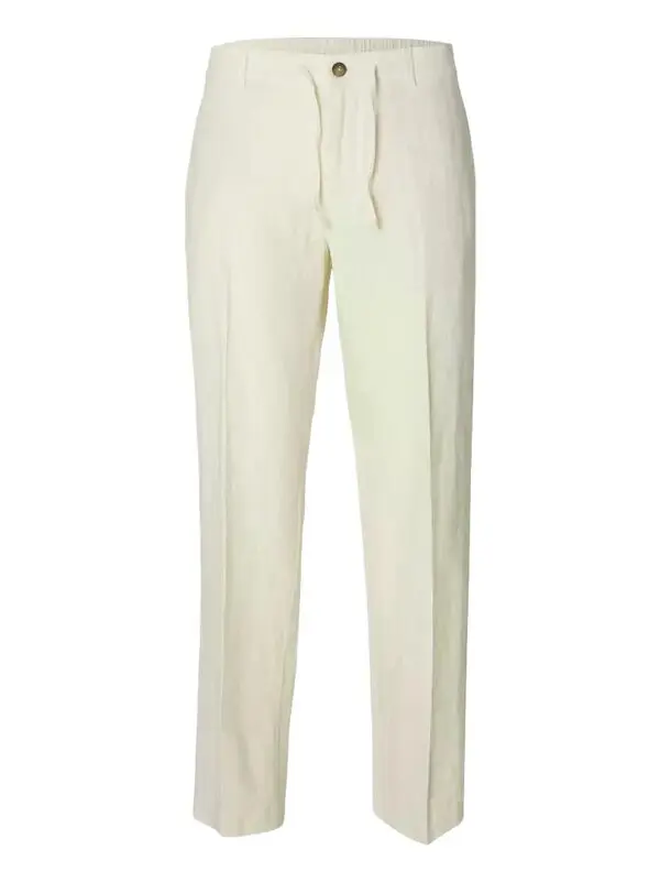 SELECTED Drawstring Trousers - White