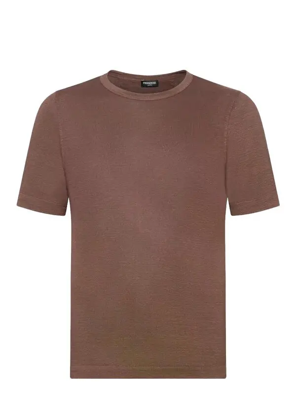 FRANZESE COLLECTION Crew-neck Short-sleeves T-shirt - Brown