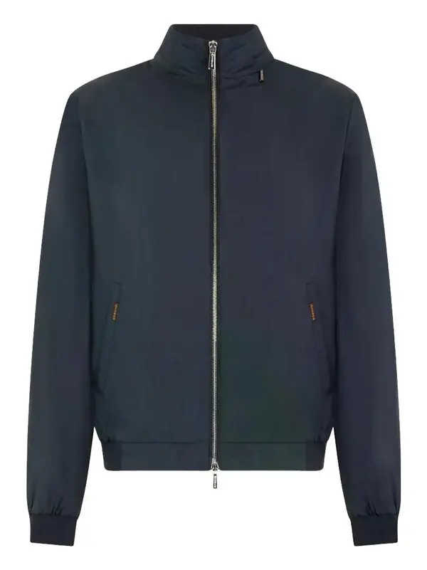 MOORER Zipped High-neck Jacket - Blue