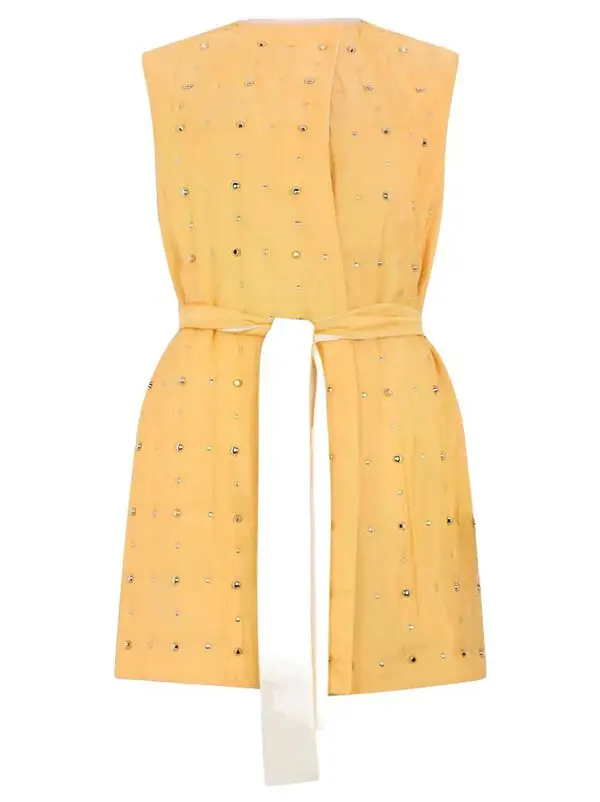 Fabiana Filippi Belted Sleeveless Dress - Yellow