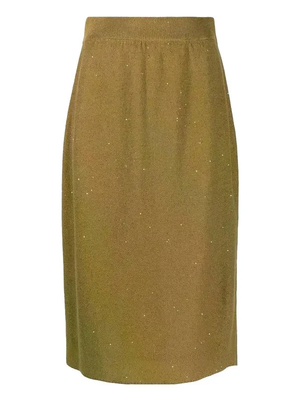 Fabiana Filippi Elasticated Midi Skirt - Brown