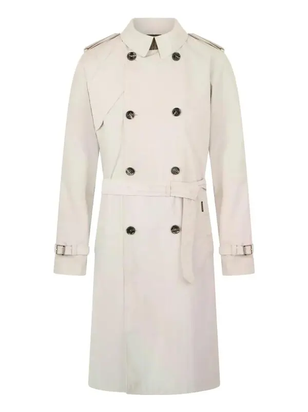 MOORER Double-breasted Trench Coat - Neutrals