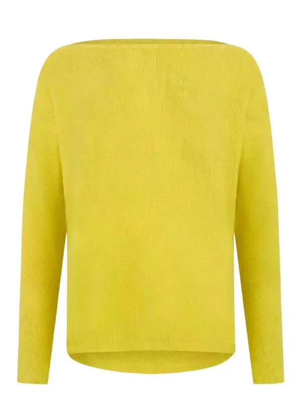 Fabiana Filippi Wide Neck Long Sleeve Sweater - Yellow