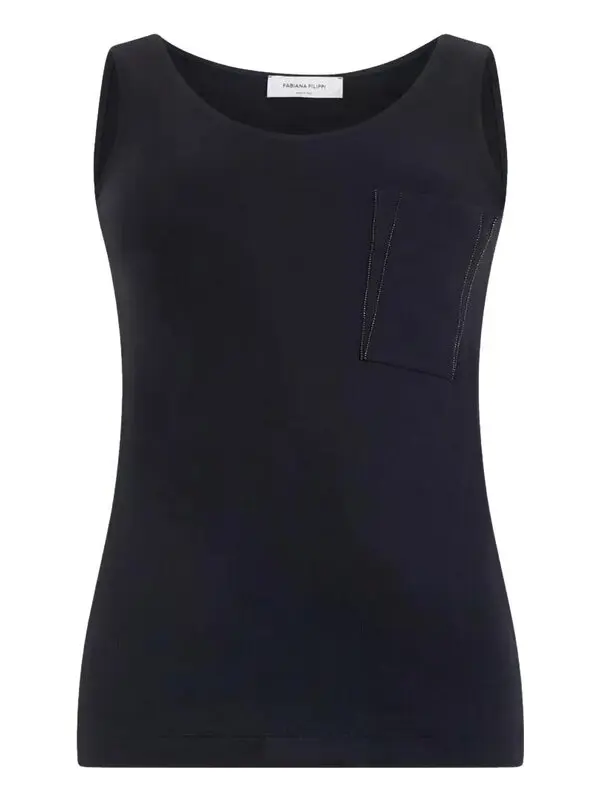 Fabiana Filippi Pocket Sleeveless Top - Black