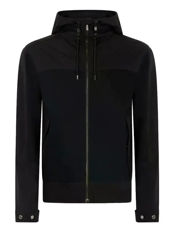 MOORER Hooded Zip Jacket - Black