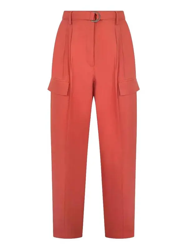 Fabiana Filippi Belted Trousers With Pockets - Orange