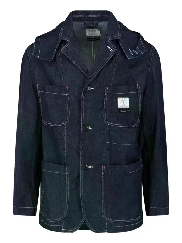 ROY ROGER'S Hooded Denim Jacket - Blue