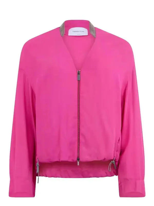 Fabiana Filippi Zip-fastening Cropped Jacket - Pink