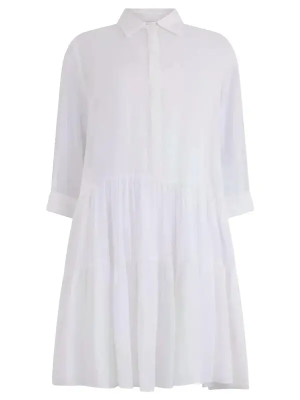 Fabiana Filippi Pleated Button Midi Dress - White