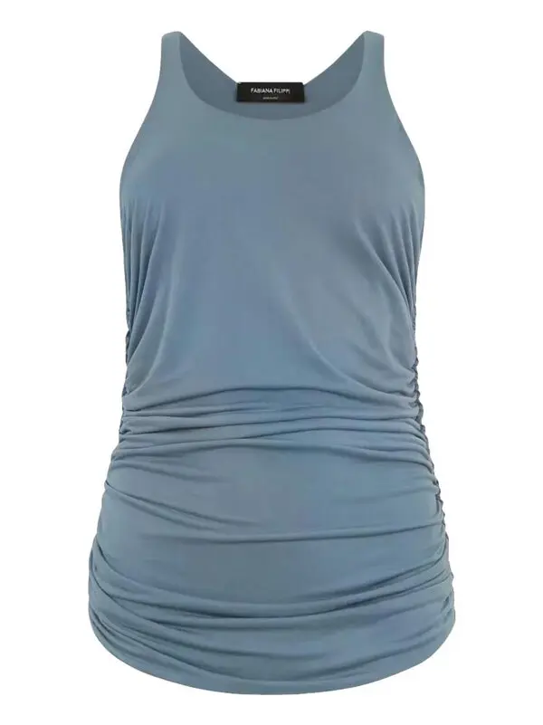 Fabiana Filippi Draped Strap Top - Blue