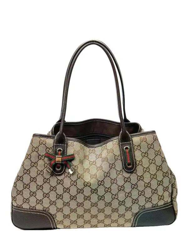 Gucci Gg Monogram Appliqué Tote Bag - Neutrals