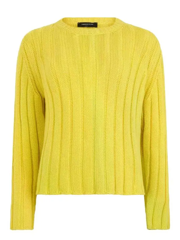 Fabiana Filippi Ribbed Crewneck Sweater - Yellow