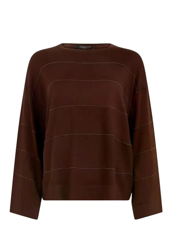 Fabiana Filippi Round-neck Sweater - Brown