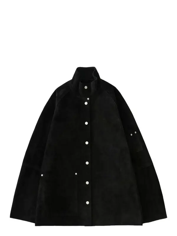 Studio Nicholson Dash Press-stud Suede Jacket - Black