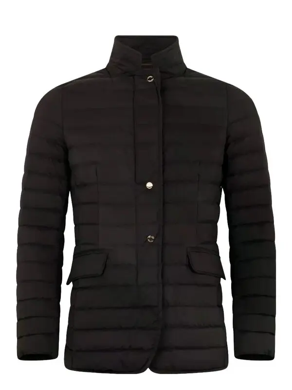 MOORER Padded High-neck Jacket - Brown