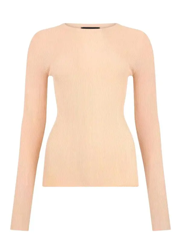 Fabiana Filippi Long-sleeve Ribbed Top - Neutrals