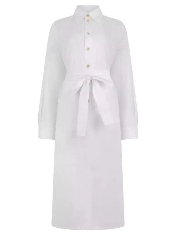 Fabiana Filippi Belted Shirtdress - White