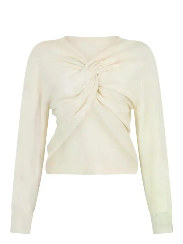 Fabiana Filippi Draped Long-sleeves Sweater - Neutrals