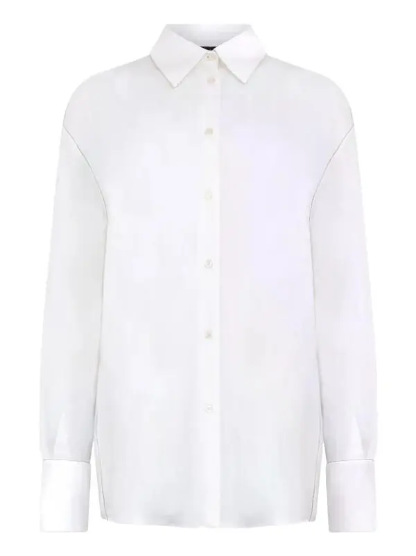 Fabiana Filippi Long Sleeve Collared Shirt - White