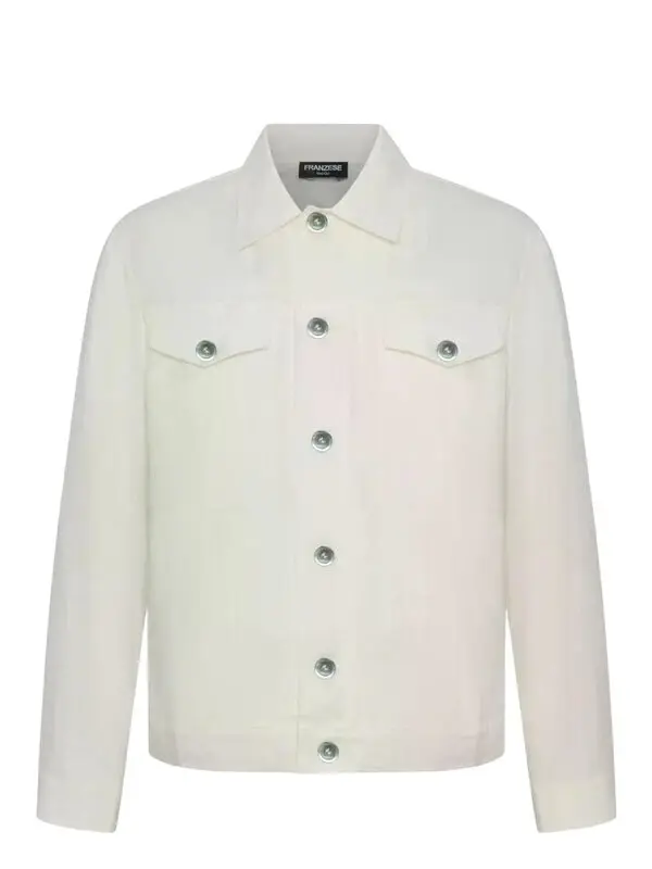 FRANZESE COLLECTION Flap-pocket Linen Shirt Jacket - Neutrals