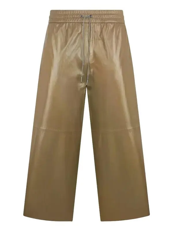 Fabiana Filippi Cropped Leather Trousers - Neutrals