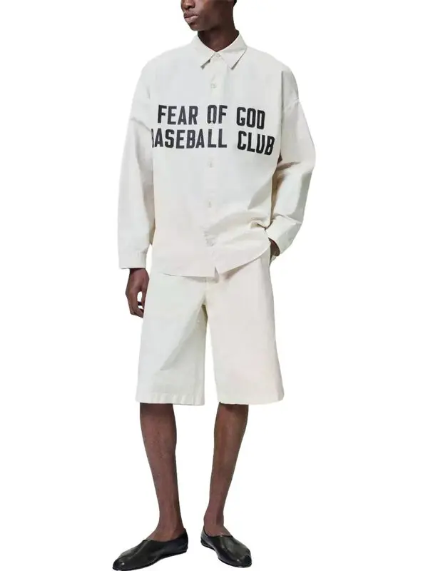 Fear Of God Logo-plaque Shorts - Neutrals