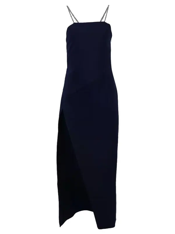 Attico Chain-strap Midi Dress - Blue