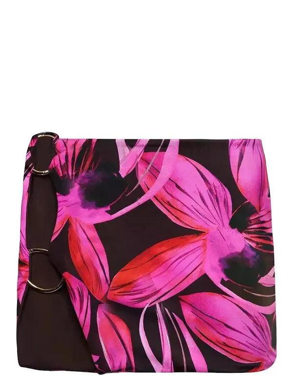 LOUISA BALLOU Floral Print Mini Skirt - Pink