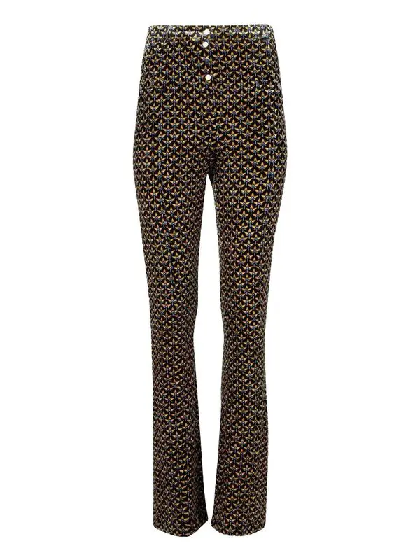 Rabanne Patterned Flared Trousers - Black