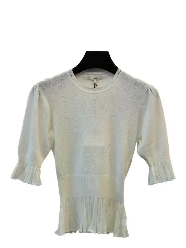 Chloé Ruffled T-shirt - White
