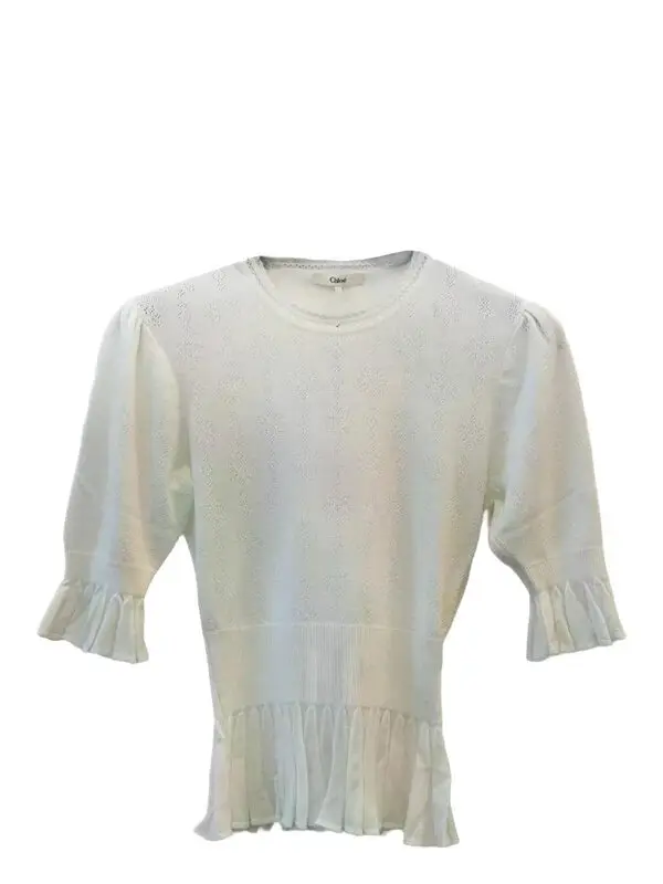 Chloé Ruffled T-shirt - White