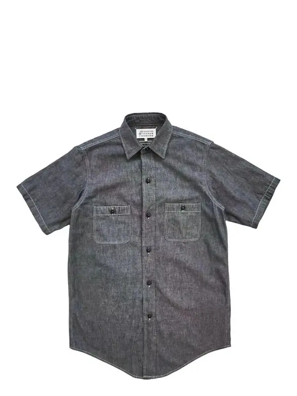MAISON MARGIELA Short-sleeve Broadcloth Shirt - Grey